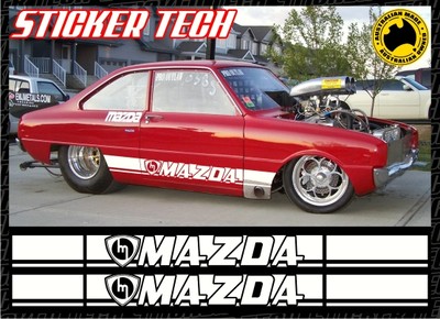 ROTARY SIDE STRIPE STICKER DECAL KIT TO SUIT MAZDA R100 RX2 RX3 RX4 RX7 ...
