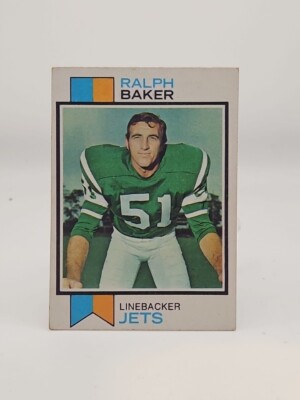 1973 Topps Football #486 Ralph Baker Vintage New York Jets NFL Trading ...