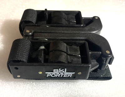 Vintage Snow Ski Porter Folding Compact Ski & Pole Carrier Handle Tote ...