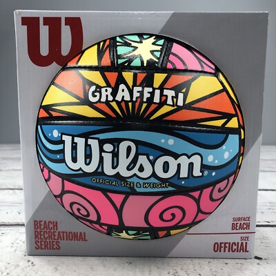 Wilson Graffiti Beach Volleyball Professional Level Official Size Neon ...