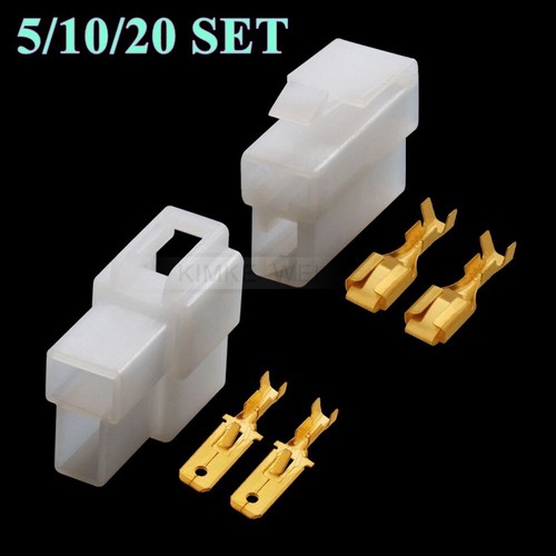 2 Pin/Way 6.3mm Electrical Multi Connector Plug Kit For Car Motorcycle ...
