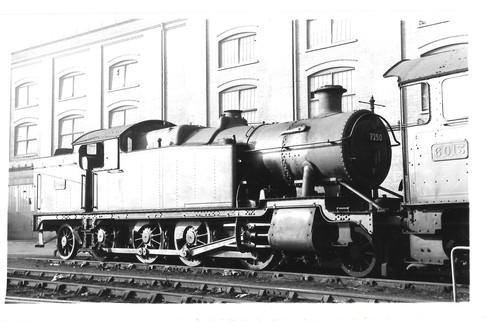GWR 7200 Class 2-8-2T Locomotive no 7250 at Swindon Works, PC size, BR ...