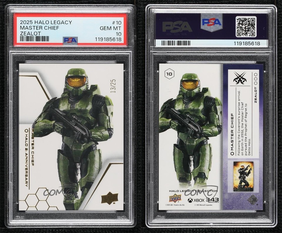 2024 Halo Legacy Collection Zealot 13/25 Master Chief #10 PSA 10 GEM MT ...
