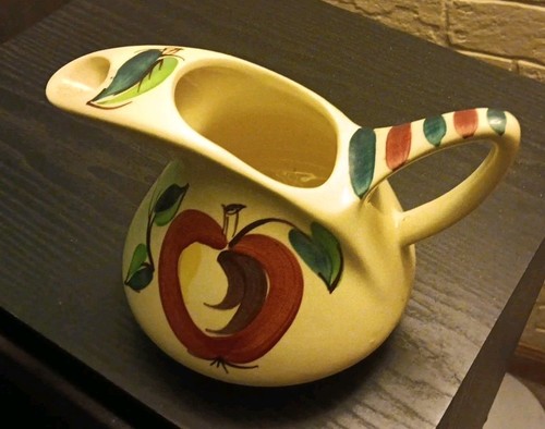 Pitcher Puritan Pottery Apple Pattern Large Milk Jug | eBay