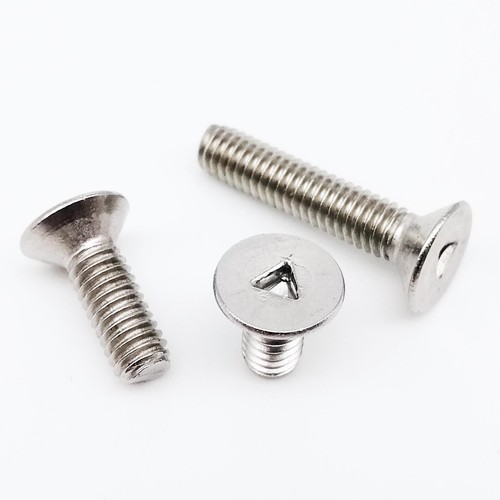 10pc M2M3M4 304 Stainless Steel Triangle Socket Slotted Head Security ...