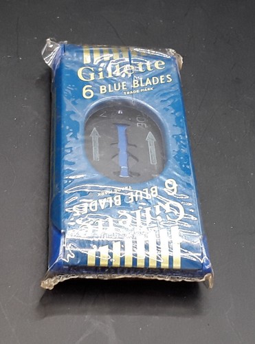 Vintage Gillette Blue Blades Box Sealed w/Insert NEW MIP (BoxC) | eBay