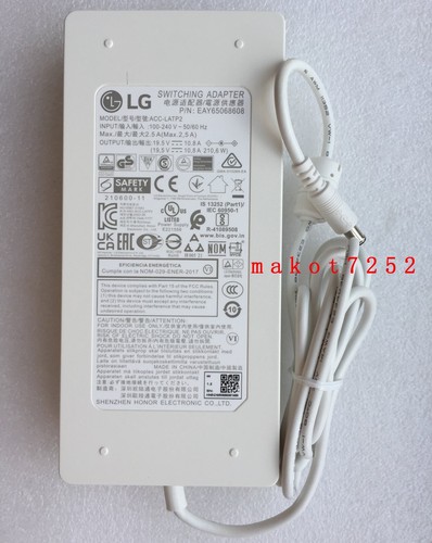 New Original OEM LG 210.6W/19.5V Adapter&Cord for LG 32UQ750-W LCD-LED ...