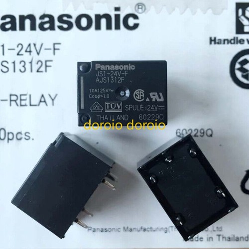 10Pcs For PANASONIC JS1-24V-F AJS1321F 5VDC Power Relay 10A 125V 5Pin ...