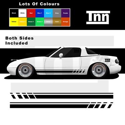 For Mazda Mx5 Stickers NA NB ND NC MK1 MK2 MK3 MK4 Side Stripes Miata ...