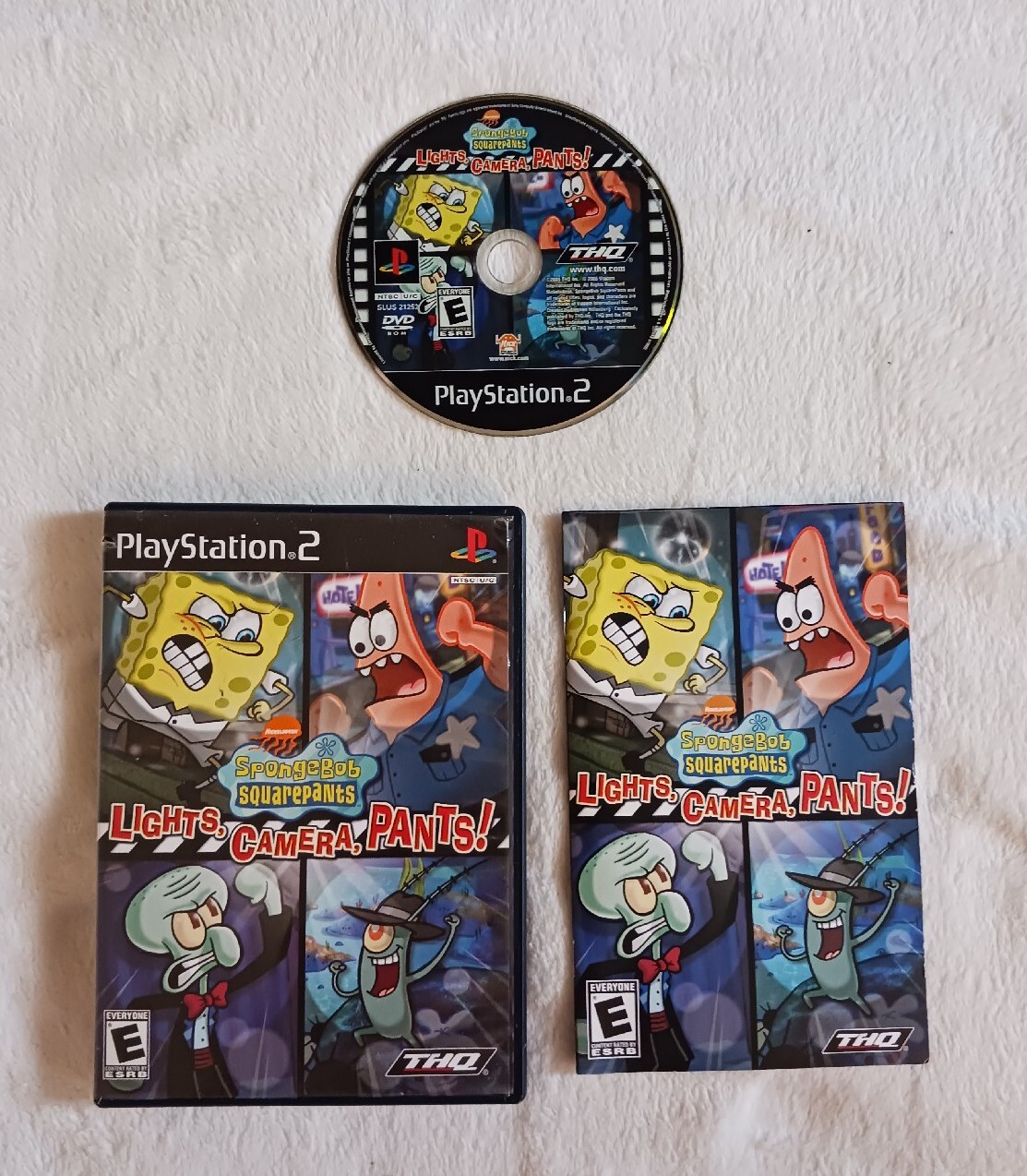 SpongeBob Squarepants Lights Camera Pants PS2 PlayStation 2 CIB ...