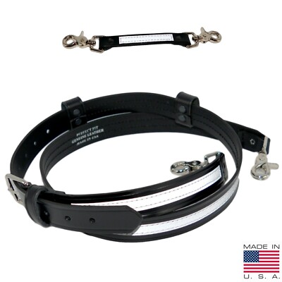 Perfect Fit Leather Reflective Firefighter Radio Strap Anti-Sway Holder ...