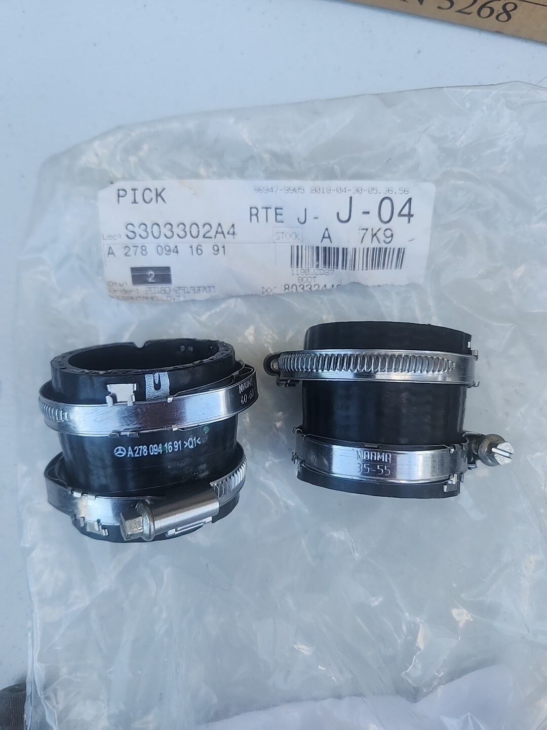 Mercedes-Benz A2780941691 Right turbine seal for engines M278 V8 4.0 4 ...