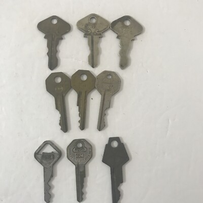 Antique Car Keys Lot 9 Keys Ford Chrysler GM Model A Model T Brass | eBay