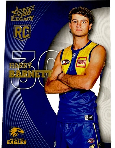 2023 AFL Select Legacy Draft Pick Harry Barnett West Coast Eagles ...
