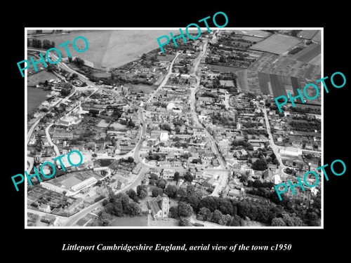 OLD LARGE HISTORIC PHOTO OF LITTLEPORT ENGLAND AERIAL VIEW OF THE TOWN ...