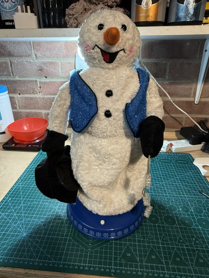 Gemmy Snowflake Spinning Snowman Singing Dancing Snow Miser | eBay UK