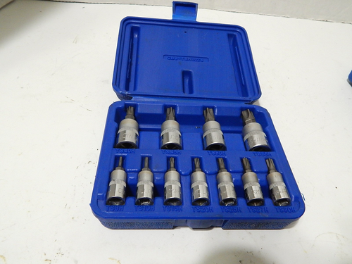 CORNWELL TOOLS CBS-TSH1102S 1/4&3/8 DR TAMPER PROOF TORX SET TS8H-TS55H ...