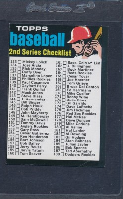 1971 Topps #123 2nd Series Checklist EX *2790 | eBay