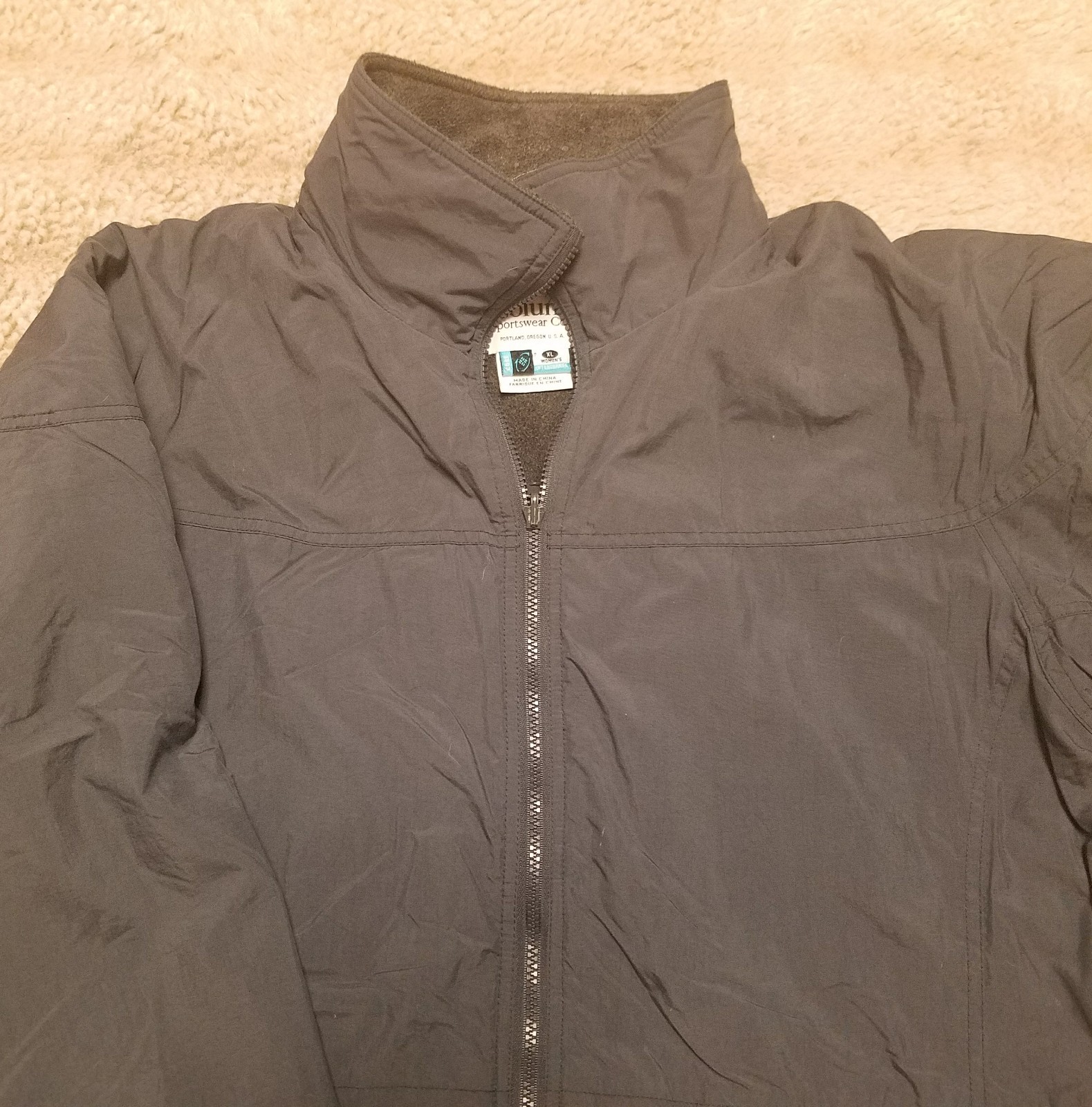 Columbia Womens XL Gray Fleece Lined Interior Pocket Jacket Coat | eBay