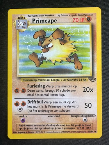 Dutch Pokemon TCG 43/64 Primeape Unlimited Jungle Uncommon NM | eBay