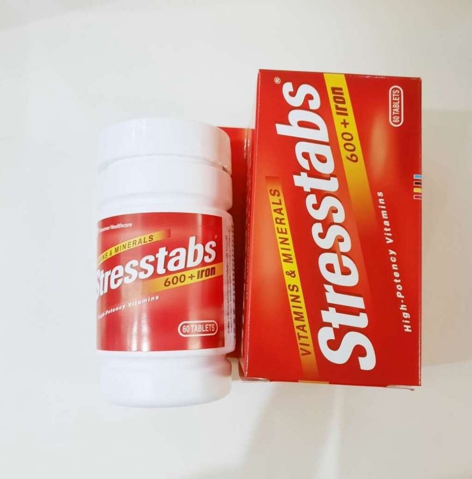 2X Stresstabs 600+Iron Vitamins & Minerals Formula for Health Relax 60 ...