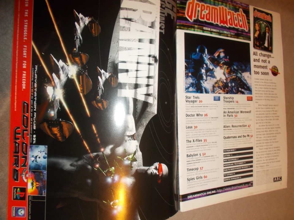 Dreamwatch Magazine Issue 40 December 1997,X Files,Starship Troopers ...
