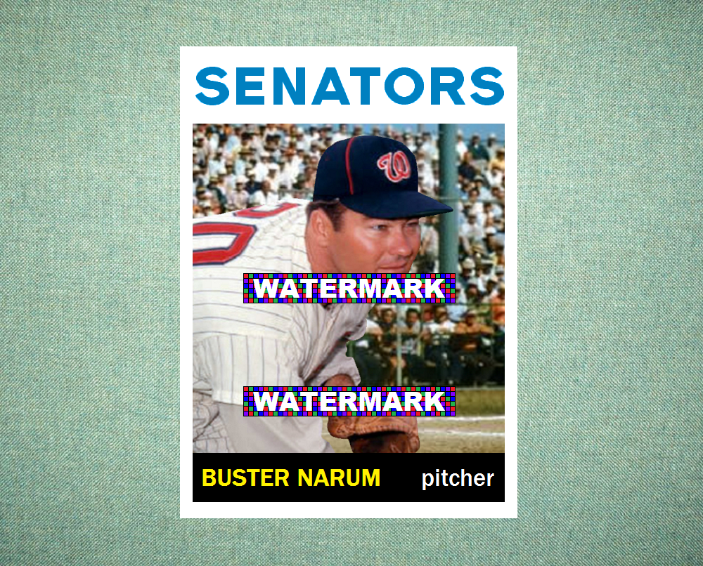 Buster Narum Washington Senators 1964 Style Custom Baseball Art Card | eBay
