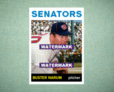 Buster Narum Washington Senators 1964 Style Custom Baseball Art Card | eBay