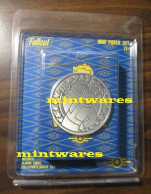 Fallout Vault Tec Poker Starter Set Playing Card Deck Dealer Coin ...