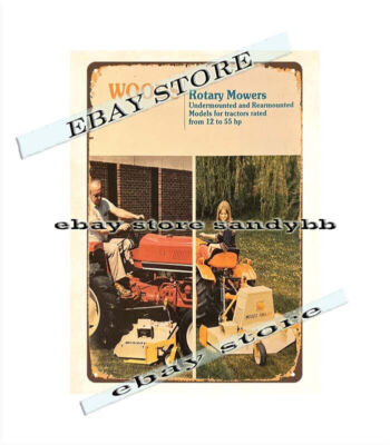 Woods Rotary Mowers garden farm garage decor metal tin sign metal house ...
