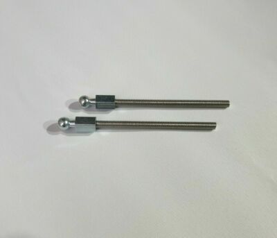 2x 10mm BALL STUD M6 x 200mm EXTRA LONG gas struts ball ended bolt ...