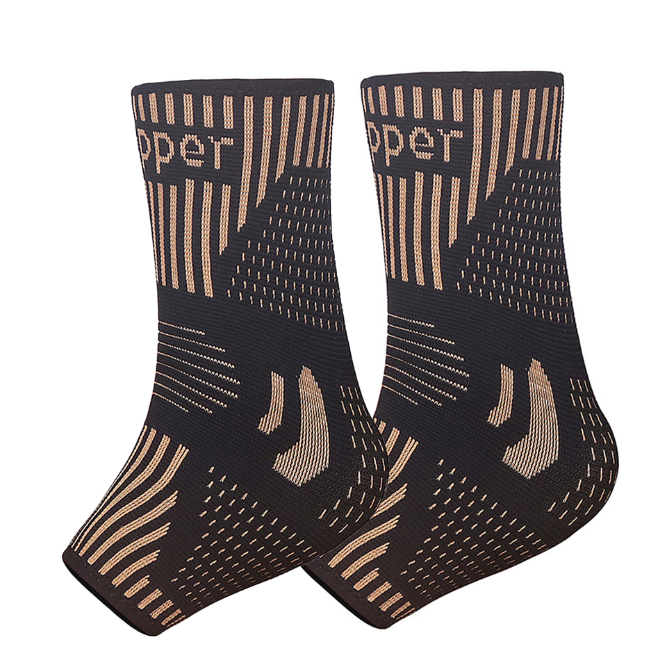 Copper Ankle Support Brace Stabilizer Compression Sleeve Socks Foot ...