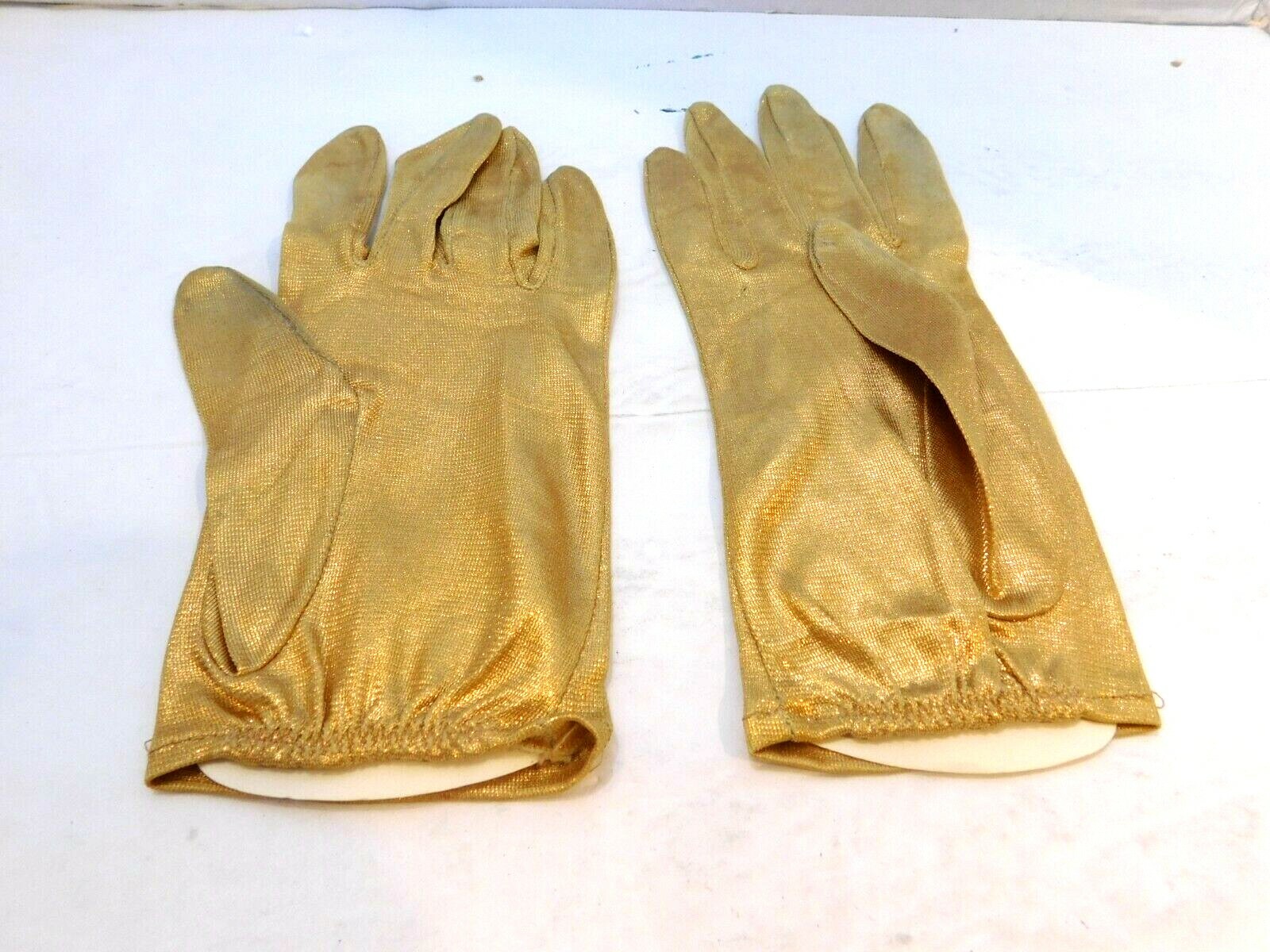 DESIGNER LADIES GOLD METALIC DRESS GLOVES UNLINED SIZE 7 | eBay