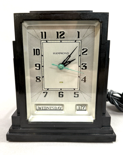 Vintage 1931 HAMMOND “Gregory “ Time/Calendar Electric Desk Clock | eBay