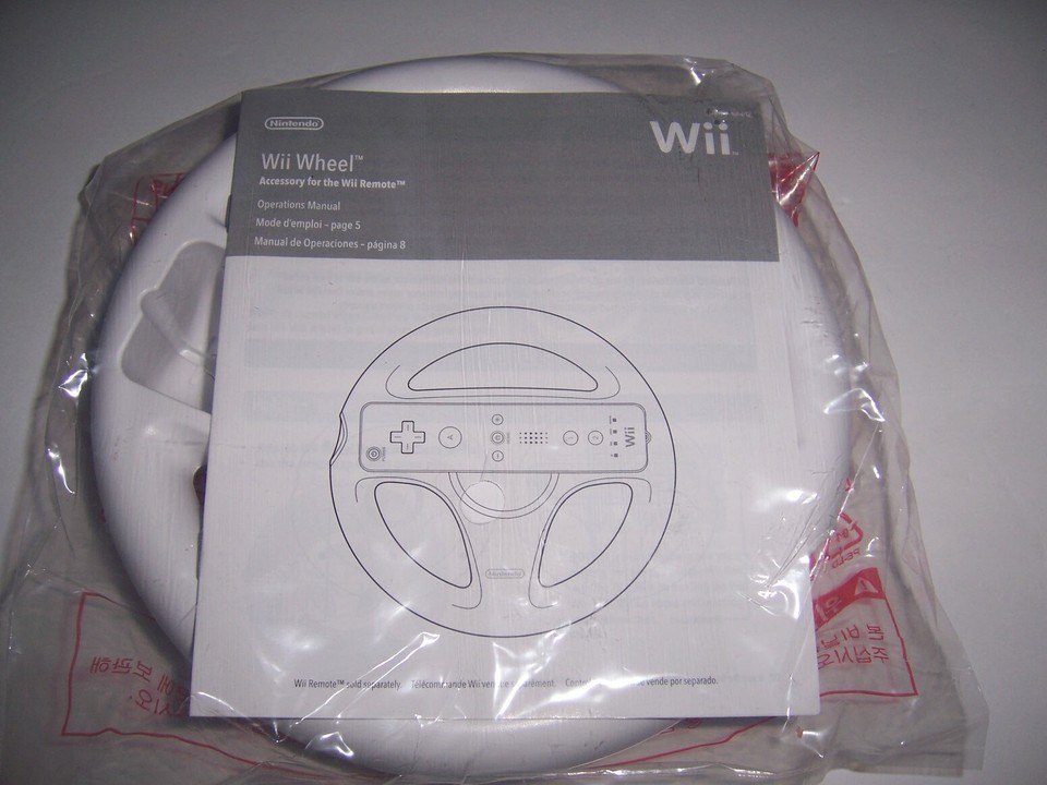 Wii Racing Steering Wheel OEM Official Mario Kart Wheel (Nintendo Wii ...