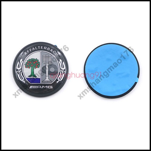 Black Border Paste Front Hood Emblem AMG Flat Apple tree Badge For ...
