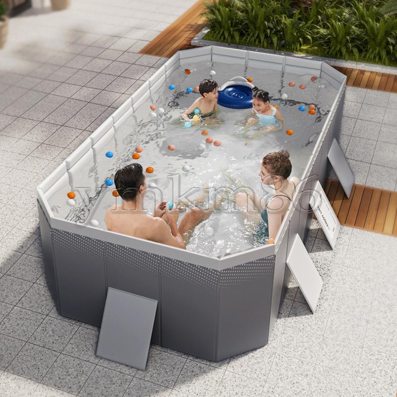 Foldable Family Swimming Pool Above Ground Garden Outdoor Kids Paddling ...