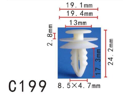 5PCS Nylon Door Panel Retainers Clip Ford Clip Fastener Rivet ...