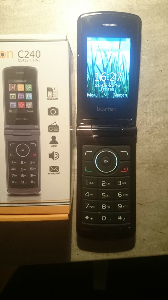 BEA-FON C240 ELEGANT DESIGN FLIP MOBILE PHONE Big Buttons Dual SIM Gold ...