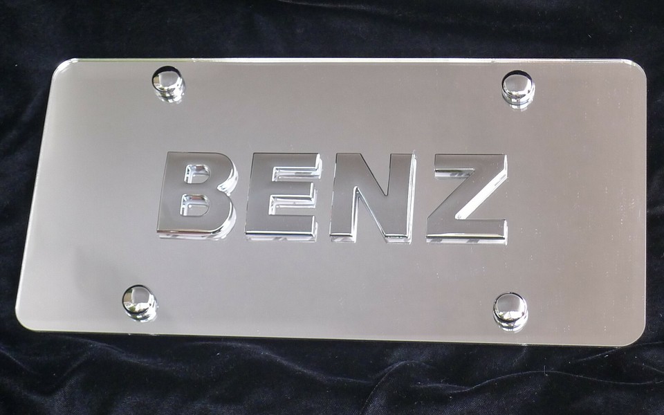 Mercedes Benz Chrome Emblem Badge Mirror License Plate Tag | King ...