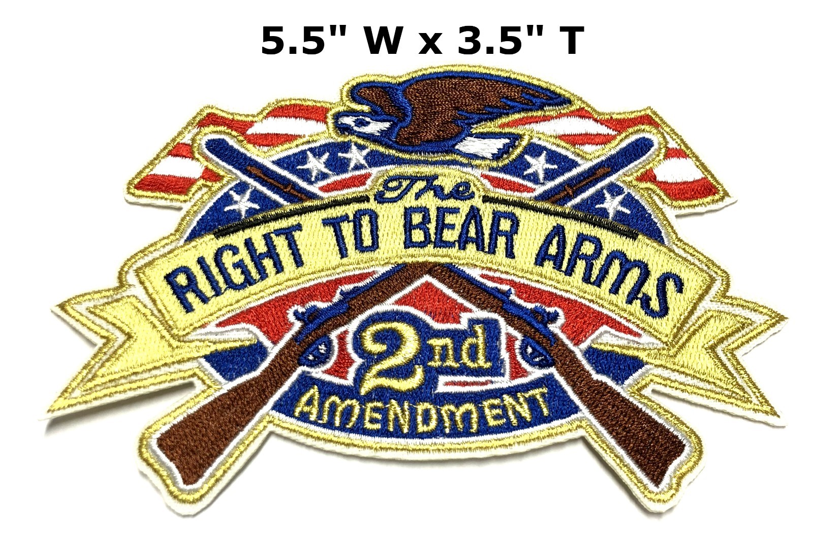 2nd AMENDMENT PATCH US CONSTITUTION GUN RIGHTS embroidered iron-on SECOND 2A | eBay