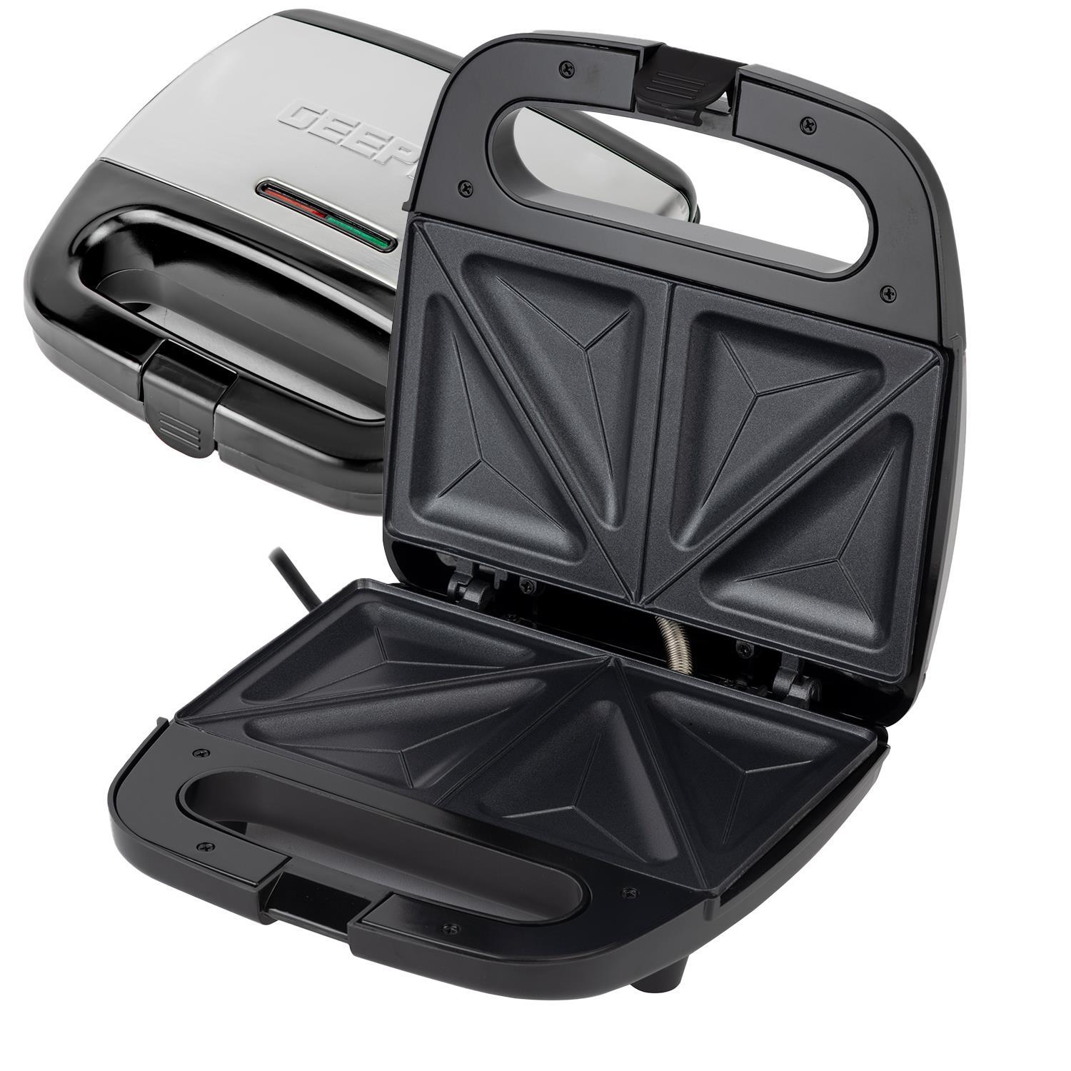 Toastie Maker 2 Slice Sandwich Toaster Non-Stick Machine Easy Clean ...