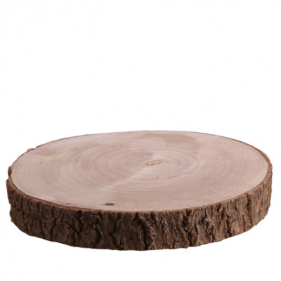 Natural Wood Log Slice Tree Bark Rustic Table Centerpiece Cake Stand ...
