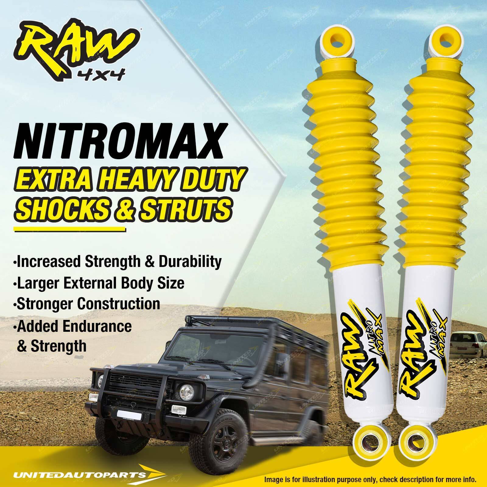 Rear Raw 4x4 Nitro Max Shocks 2 Inch Lift for LANDROVER DEFENDER 110 ...