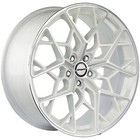 4-Shift H35 Piston 18x8.5 5x4.5" +35mm White/Machined Wheels Rims 18 ...