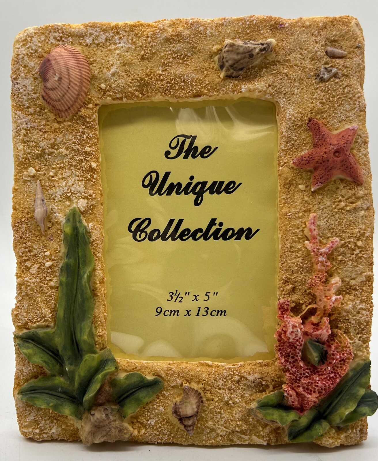 New 3.5"x 5" Sea Themed Coral Photo Frame w/ Seaweed, Shells, Starfish ...