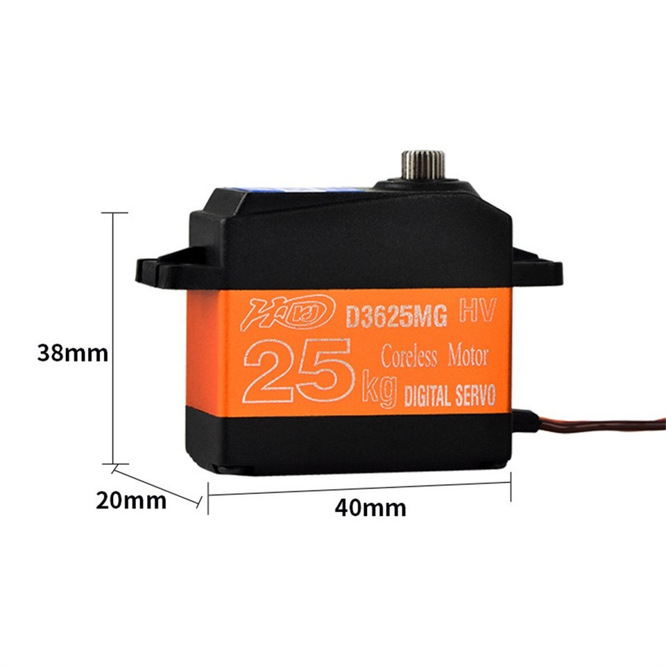 HDKJ D3625 Servo Metal Gear Digital Servo 180 Degree 20/25KG High ...