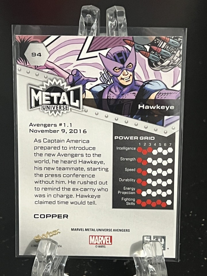 HAWKEYE-----2024 METAL UNIVERSE------COPPER-----MARVEL -----AVENGERS | eBay