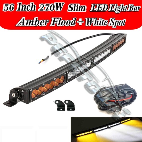 Slim 56 Inch LED Light Bar Combo Offroad Pickup Cab ATV SUV UTV Truck ...