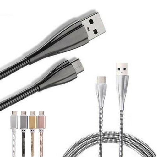 Câble en Acier Rechargeable Transfert Données Smartphone Android PC USB ...